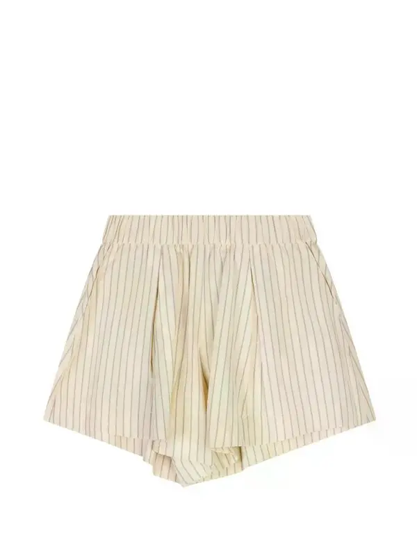 Stylein Striped Pleated Shorts - Neutrals