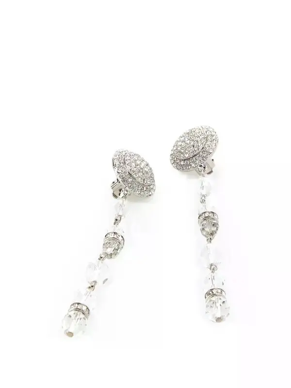 Alessandra Rich Crystal Embellished Drop Earrings