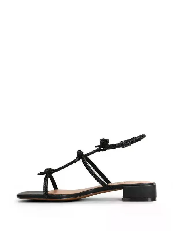 BIBI LOU Bow Embellished Crystal Sandals