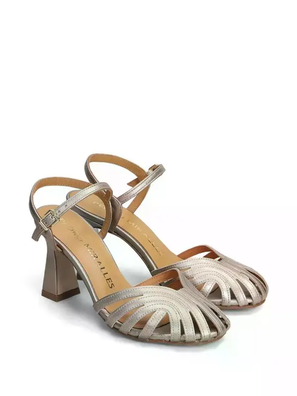 PEDRO MIRALLES Metallic Cage-style Sandals