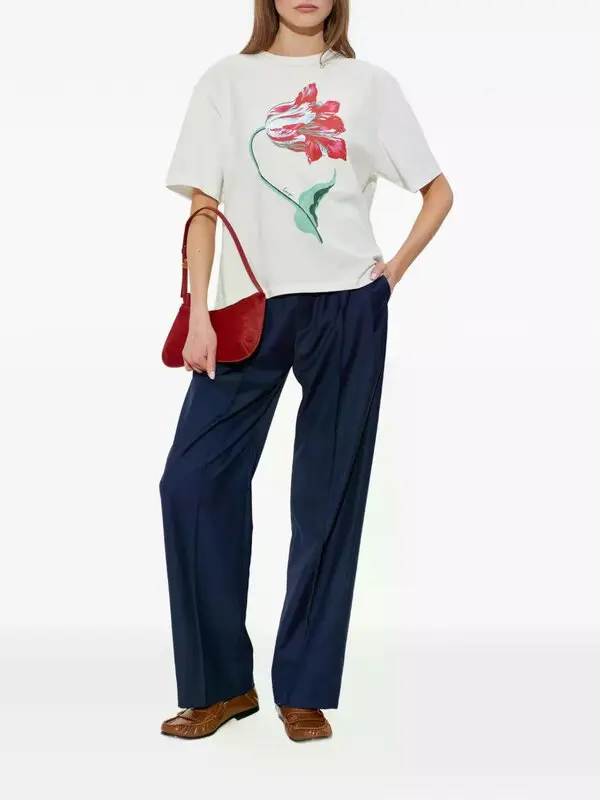 Kenzo Tulip Cotton T-shirt - Neutrals