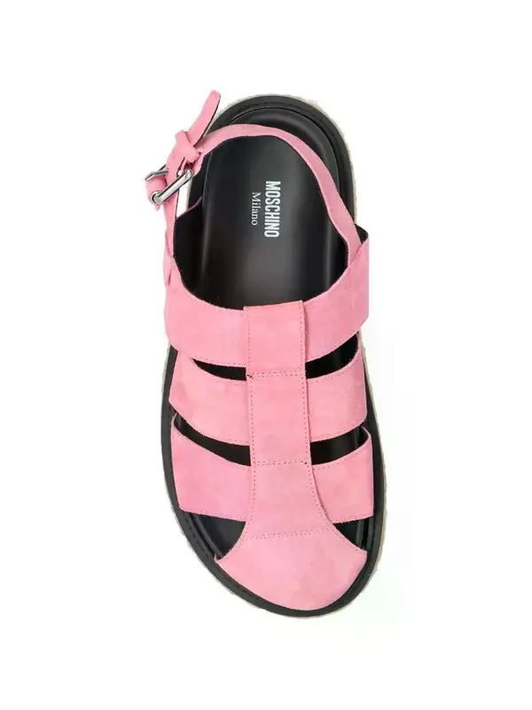 Moschino Suede Cage Sandals