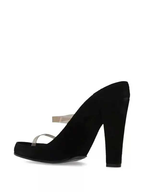 Moschino Suede High-heeled Sandals With Trompe L'oeil Effect