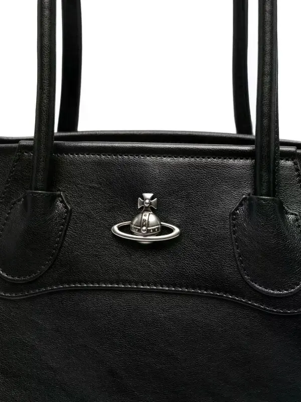 VIVIENNE WESTWOOD Orb Plaque Leather Tote Bag