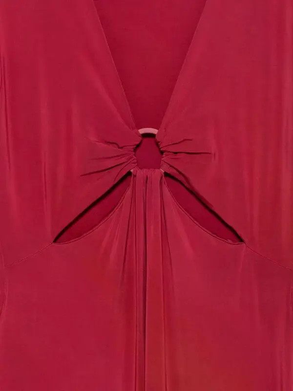 Max Mara Bchriga Cut-out Ring-detail Dress - Red