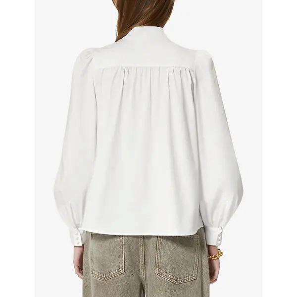 The Kooples High-neck Long-sleeve Cotton Shirt