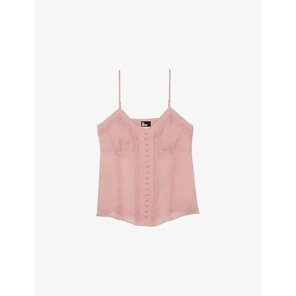 The Kooples Embroidered V-neck Cami Top