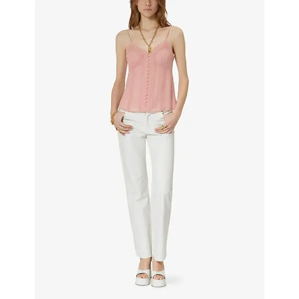 The Kooples Embroidered V-neck Cami Top