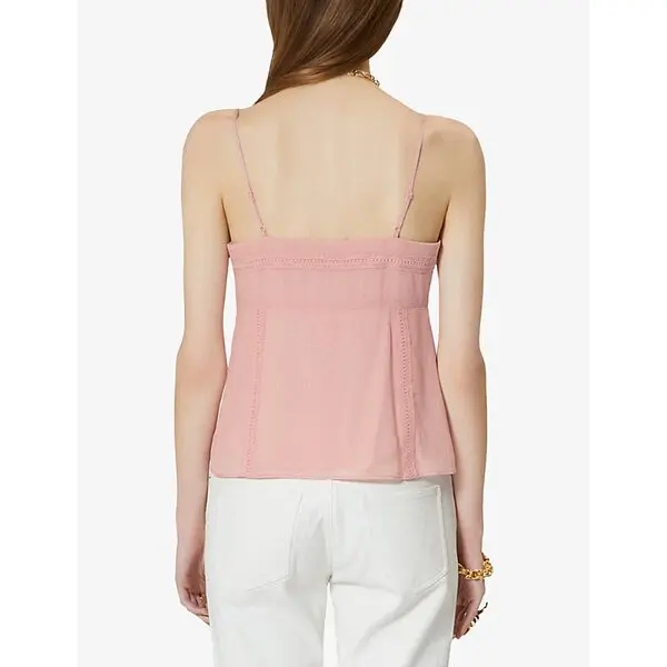 The Kooples Embroidered V-neck Cami Top
