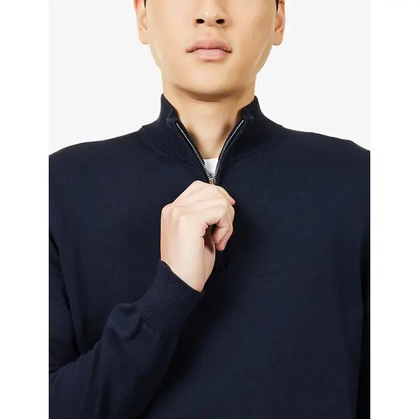 ARNE Funnel Neck Long Sleeve Knitted Cardigan