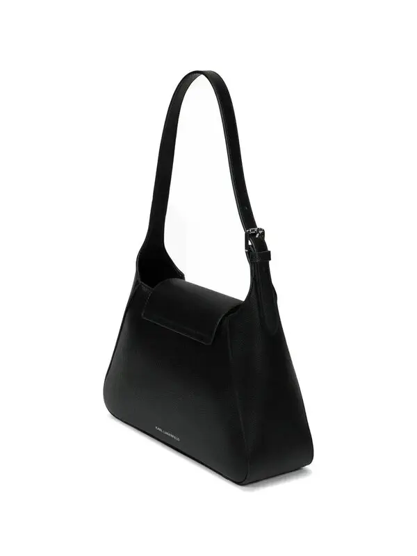 Karl Lagerfeld Rue St-guillaume Grained Shoulder Bag - Black