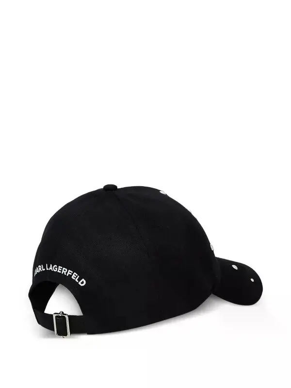 Karl Lagerfeld Faux-pearl Embellished Baseball Cap - Black