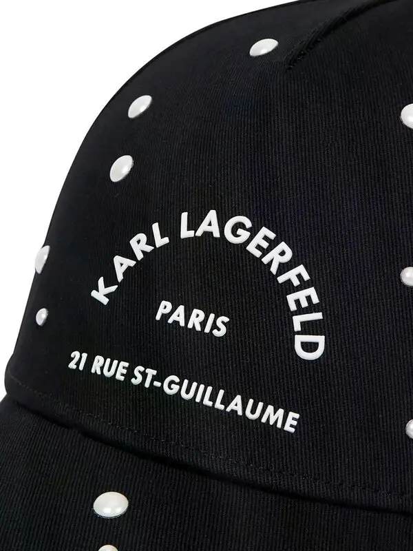Karl Lagerfeld Faux-pearl Embellished Baseball Cap