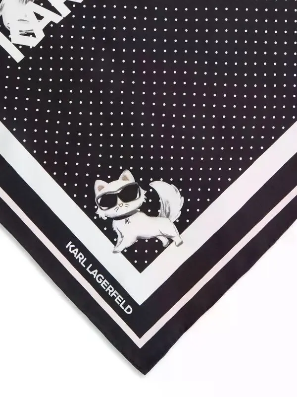 Karl Lagerfeld Ikonik Choupette Polka-dot Scarf