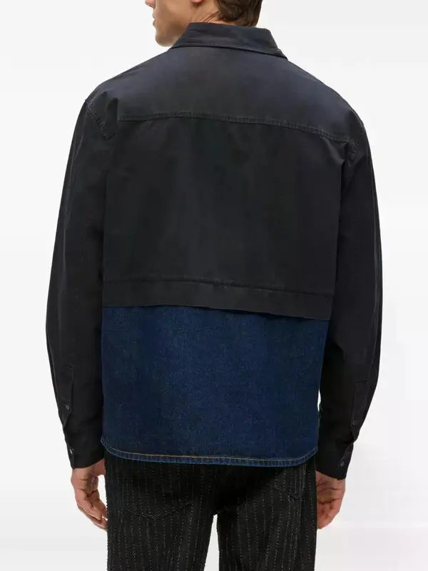 Karl Lagerfeld Mixed-panel Zip-fastening Shirt Jacket