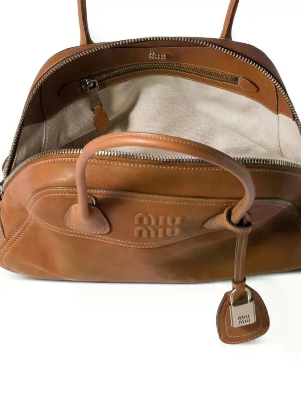 Miu Miu Vivant Leather Bowling Bag
