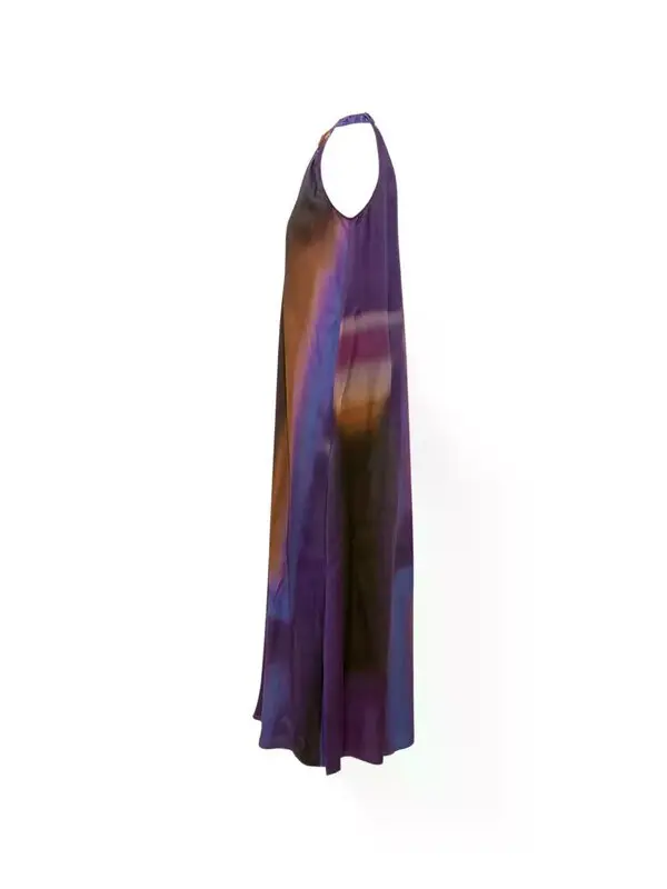 Momoni Abstract Print Halterneck Dress