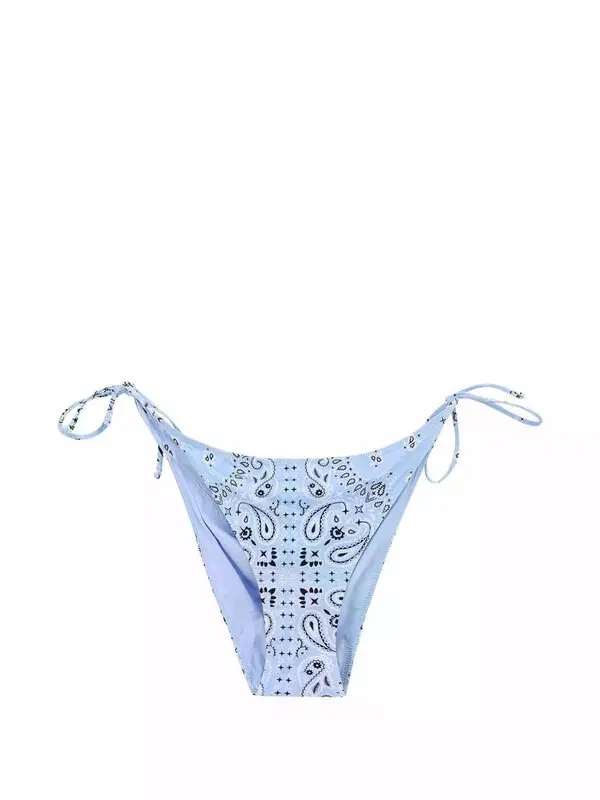 MC2 SAINT BARTH Bandana Print Bikini Bottoms - Blue