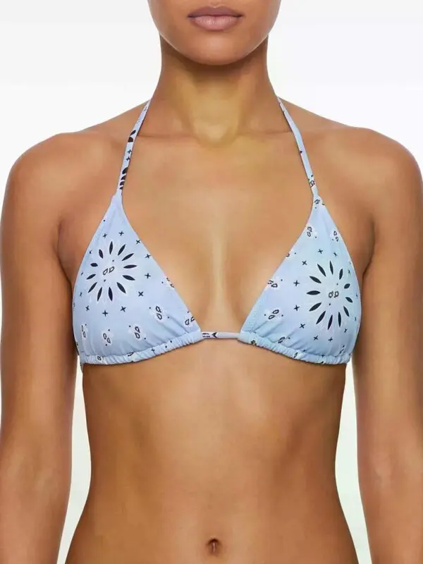MC2 SAINT BARTH Bandana Print Triangle Bikini Top