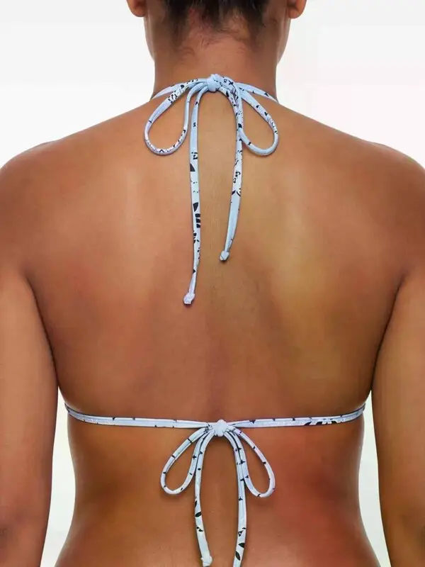 MC2 SAINT BARTH Bandana Print Triangle Bikini Top