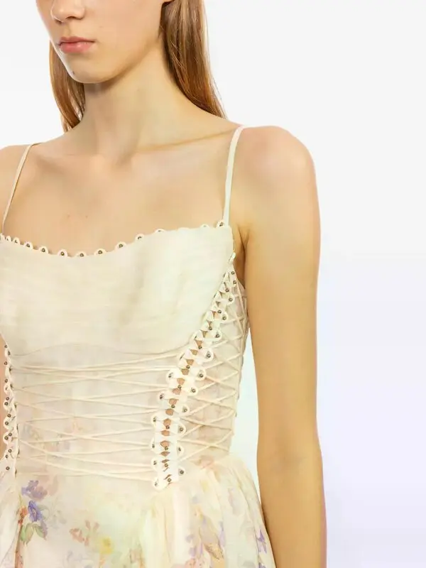 Zimmermann Eyelet Floral Print Dress