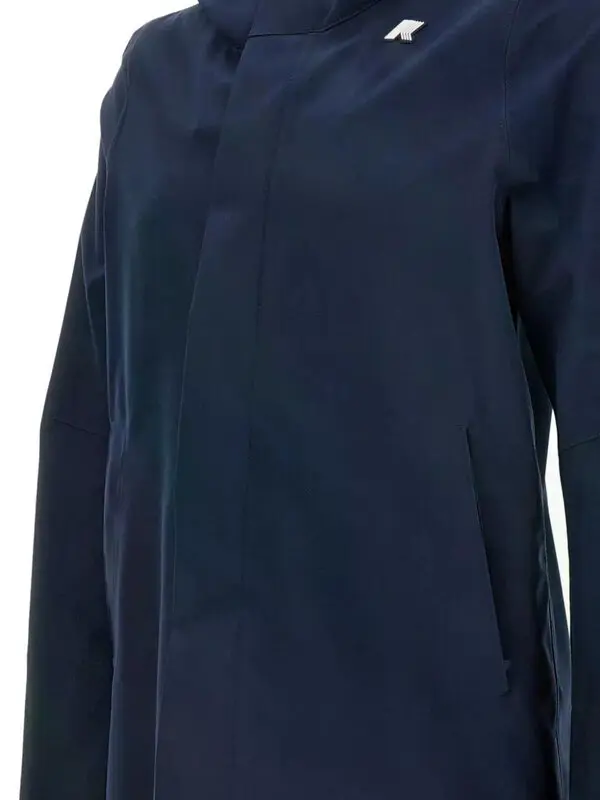 K-WAY Hooded Logo-patch Coat