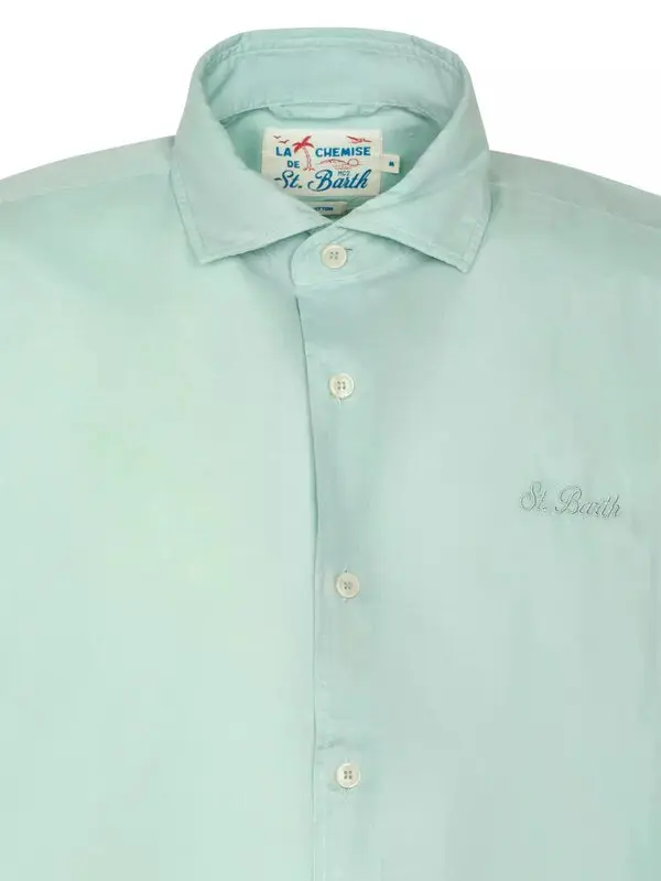 MC2 SAINT BARTH Logo-embroidered Long-sleeve Shirt