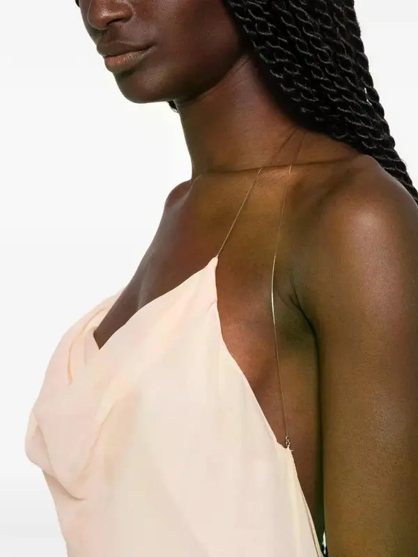 MUGLER Cowl Neck Backless Midi Dress