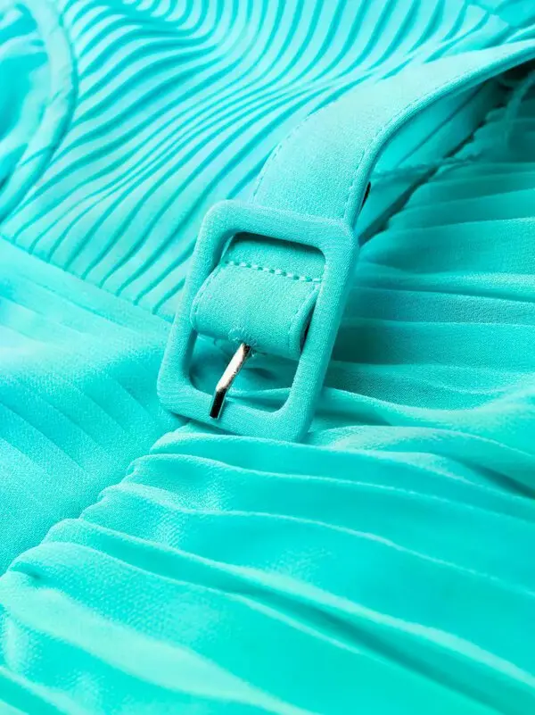 SELF-PORTRAIT Turquoise Chiffon Bustier Dress