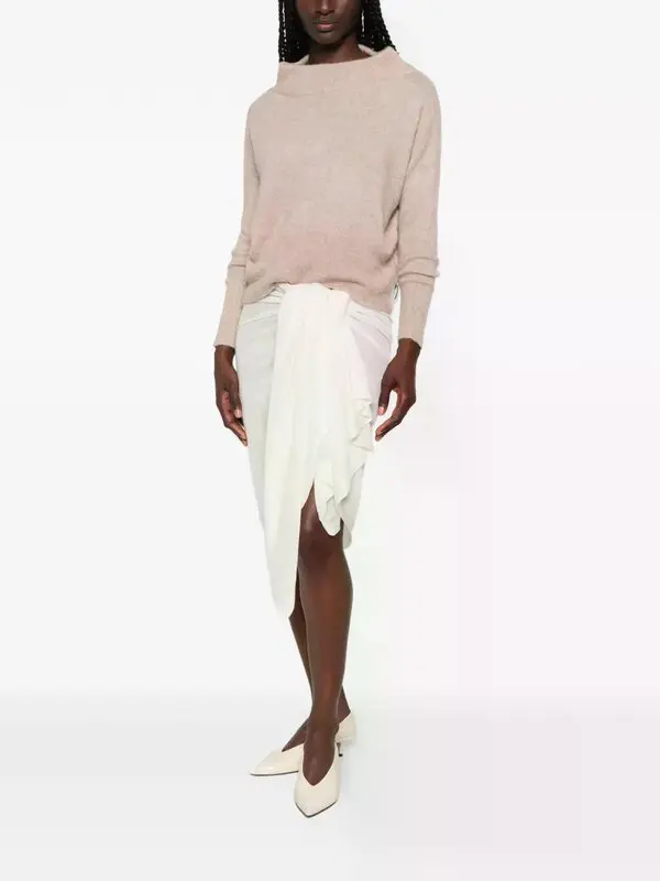 LA JULIE CASHMERE Funnel-neck Sweater