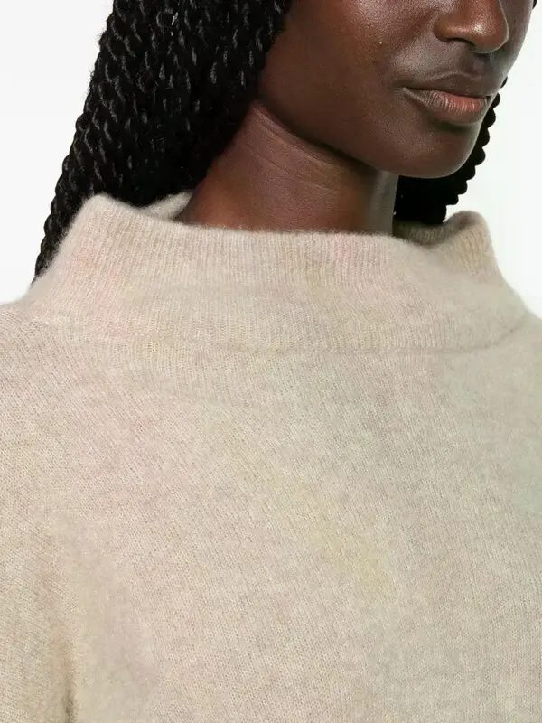 LA JULIE CASHMERE Funnel-neck Sweater
