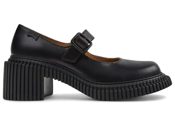 Camper Pix London Mary Jane With Buckled Strap - Black
