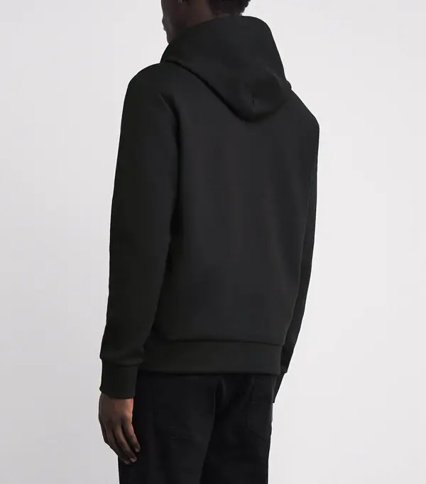 BOSS Stretch-cotton Logo Hoodie - Black