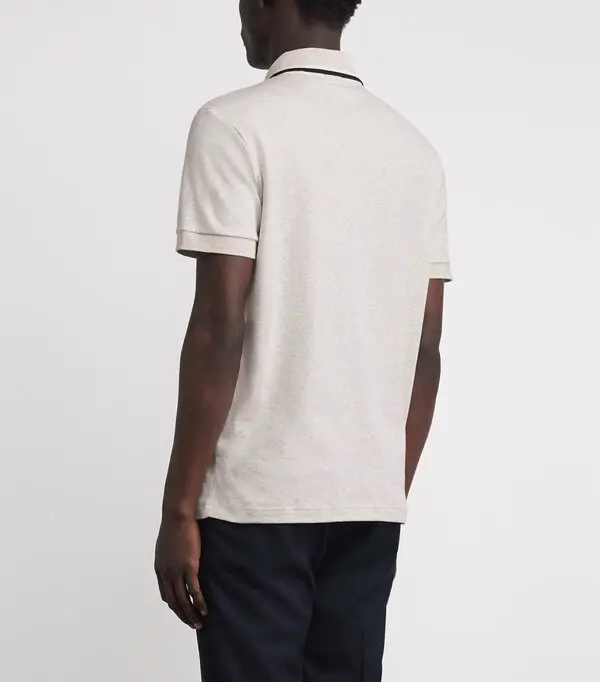 BOSS Cotton Paddy Polo Shirt - Silver