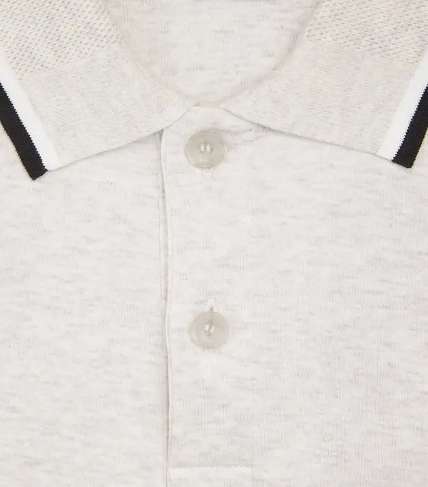 BOSS Cotton Paddy Polo Shirt - Silver