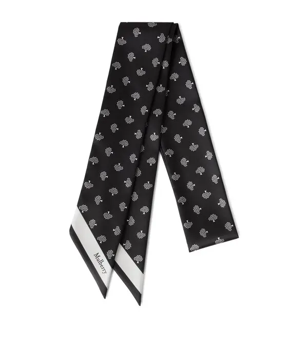 Mulberry Tree Skinny Scarf - Black