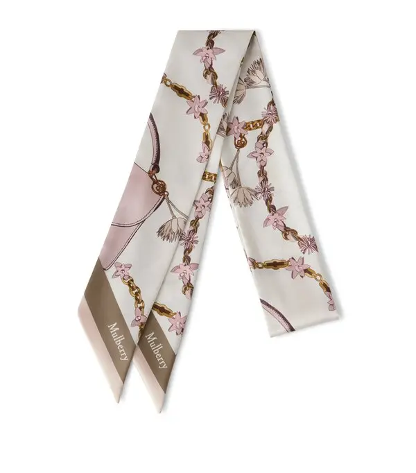 Mulberry Lana Bag And Chains Skinny Scarf - Neutral