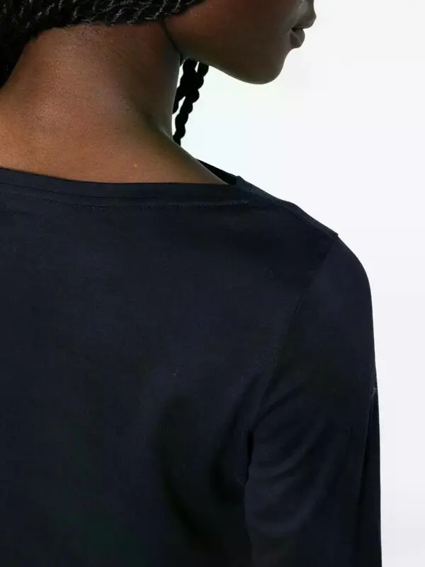 PUROTATTO Three-quarter Sleeve Top - Blue