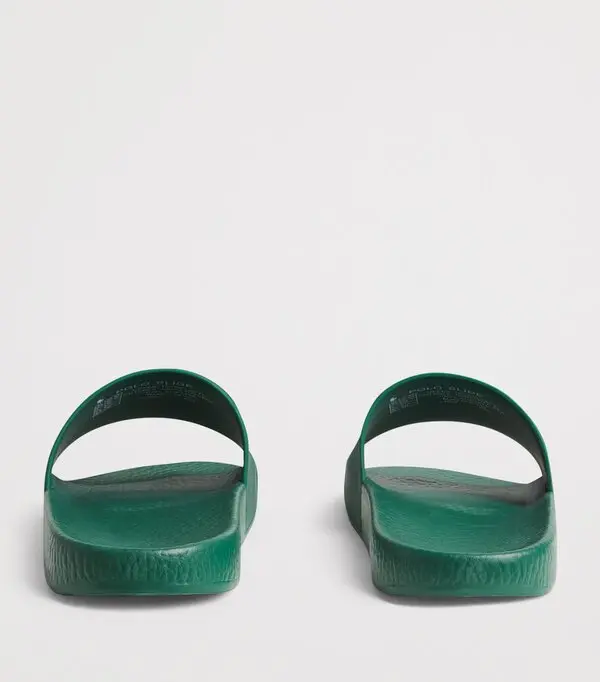 Polo Ralph Lauren Signature Polo Pony Slides - Green