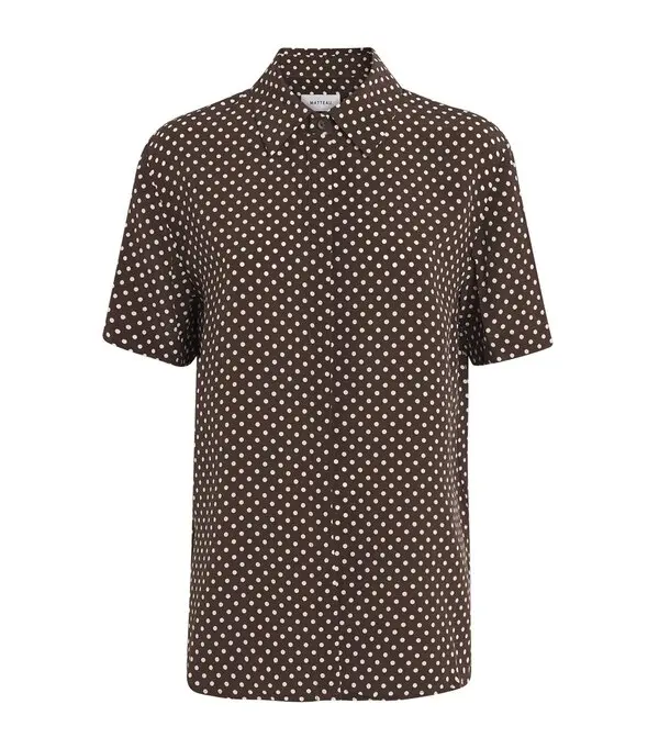 Matteau Silk Polka Dot Short Sleeve Shirt