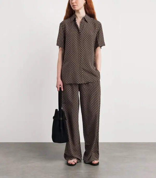 Matteau Silk Polka Dot Short Sleeve Shirt