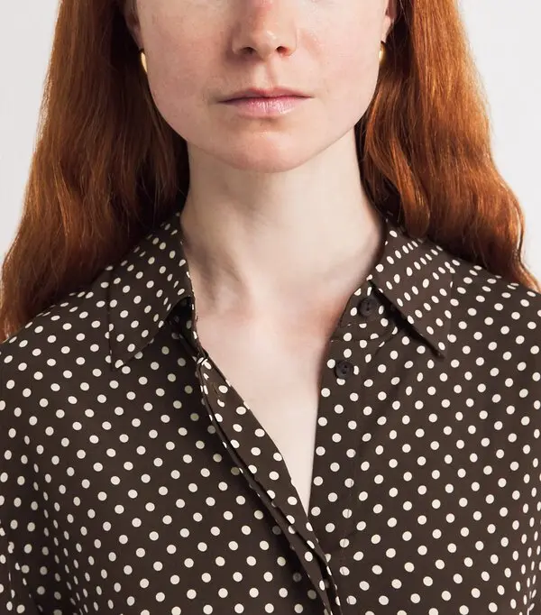 Matteau Silk Polka Dot Short Sleeve Shirt