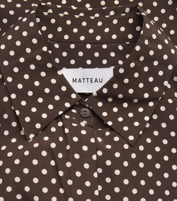 Matteau Silk Polka Dot Short Sleeve Shirt