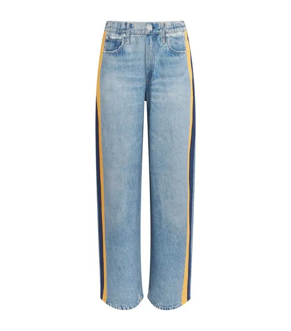 Rag & Bone Miramar Terry Track Pants With Side Stripes - Blue