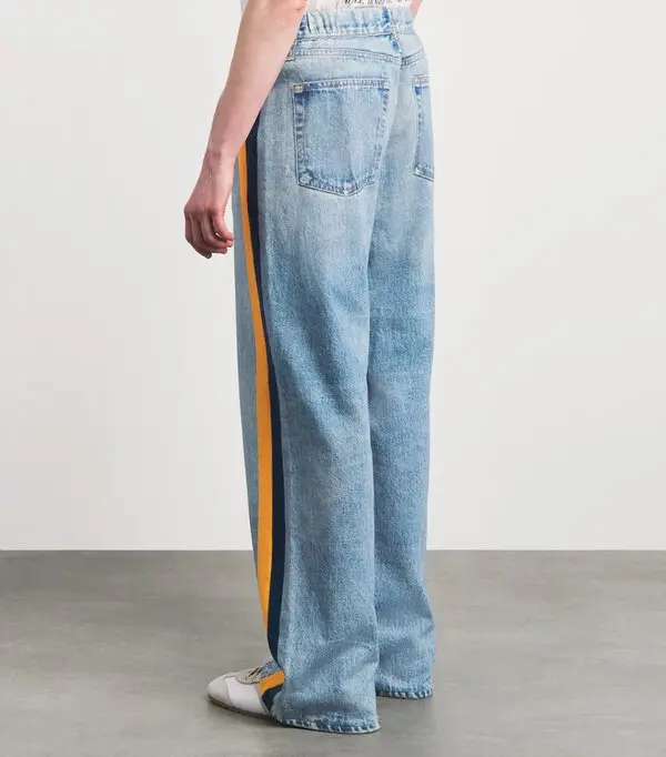 Rag & Bone Miramar Terry Track Pants With Side Stripes - Blue