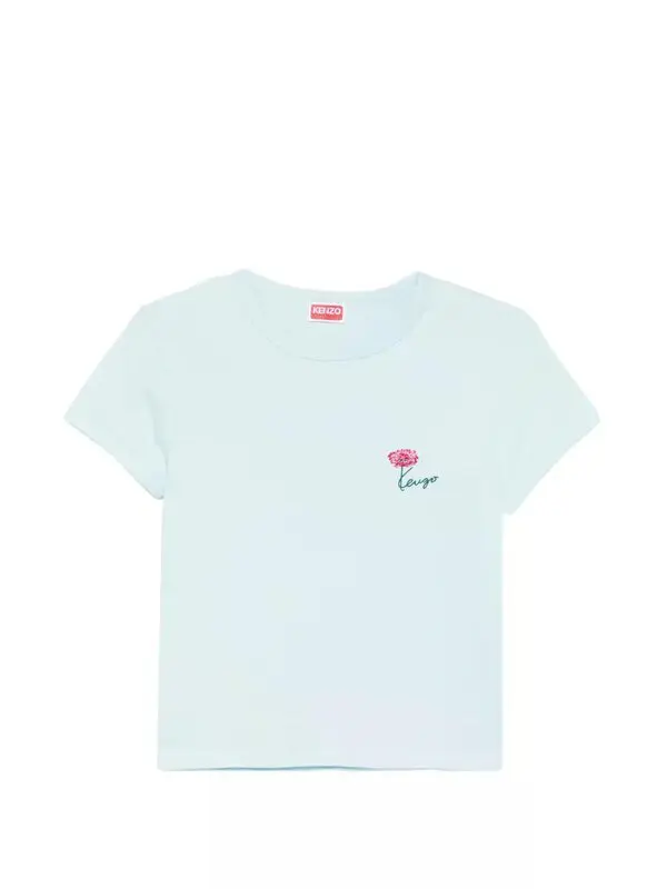Kenzo Flower Embroidered Crewneck T-shirt