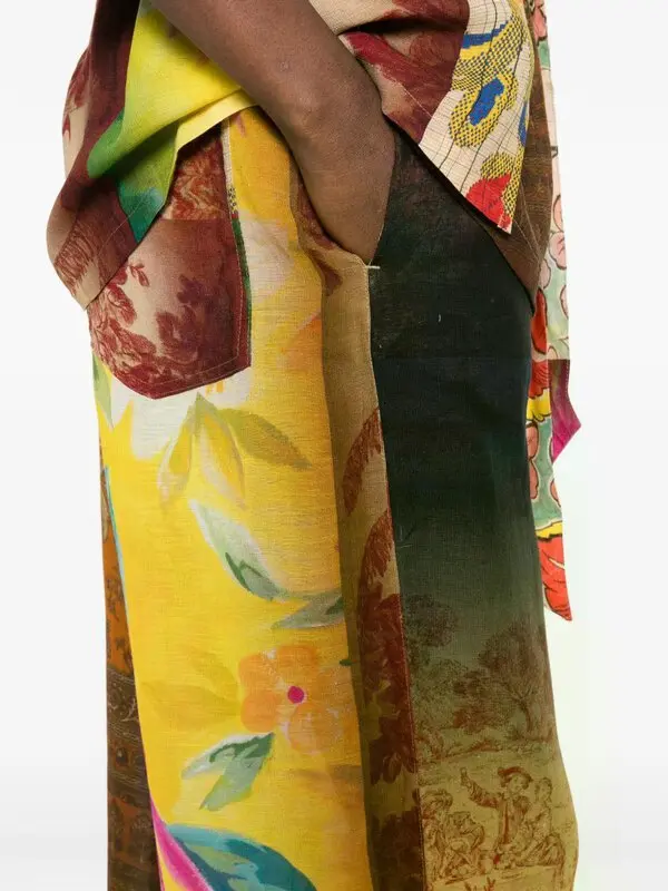 120% Lino Printed Palazzo Pants