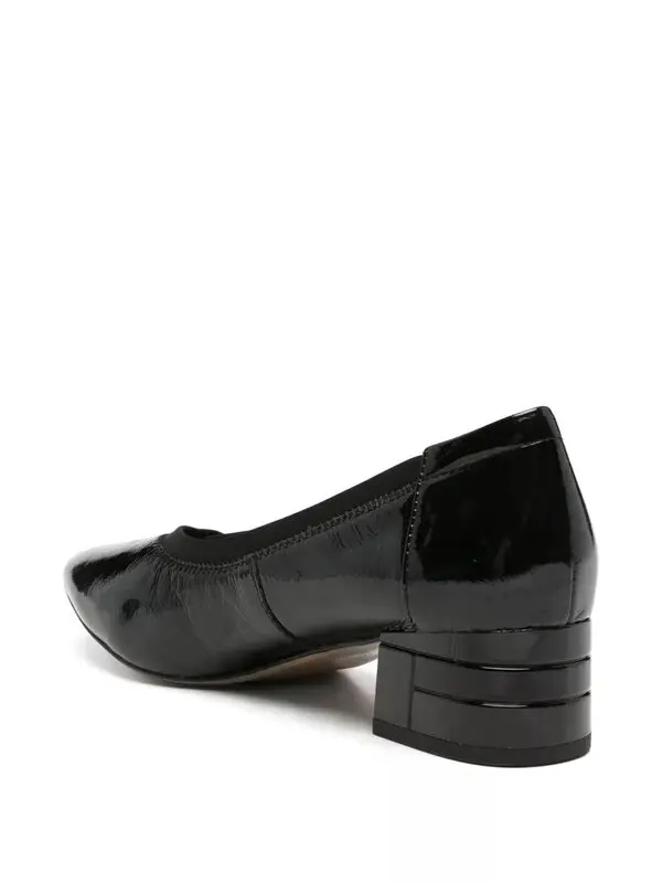 LINDA BAUMANN Patent Finish Block-heel Pumps