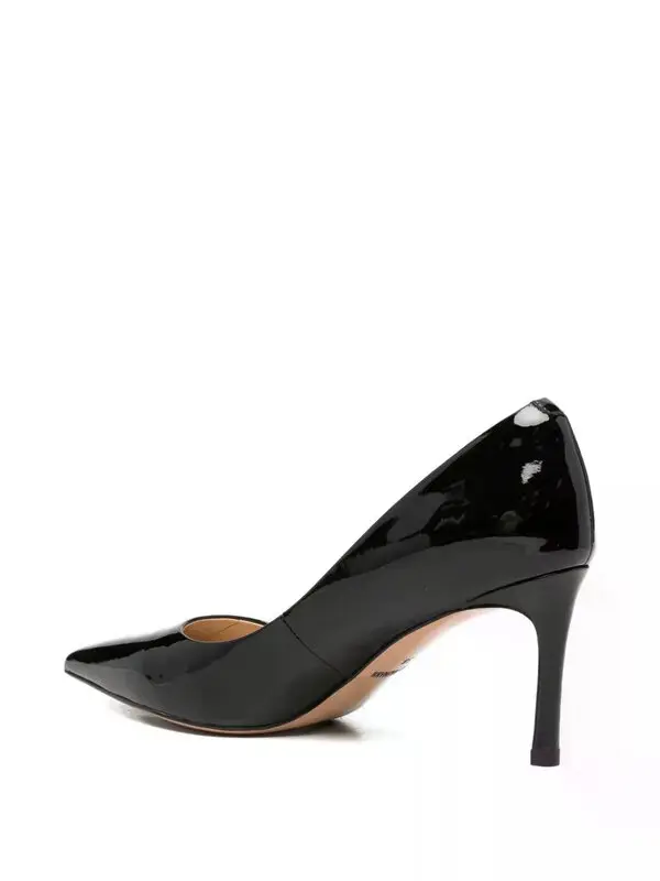 LINDA BAUMANN Patent Finish Pointed-toe Pumps