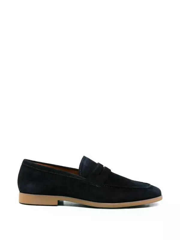 SERGIO MORETTI FIRENZE Suede Penny Slot Loafers